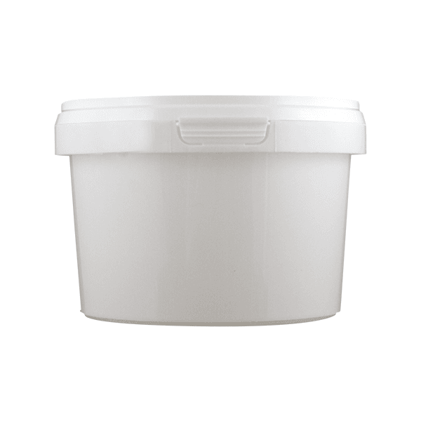 1kg White Plastic Bucket with Tamper Proof Lid – Oils4life